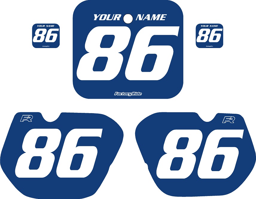 1985-1986 Honda CR125 Blue Backgrounds - White Numbers
