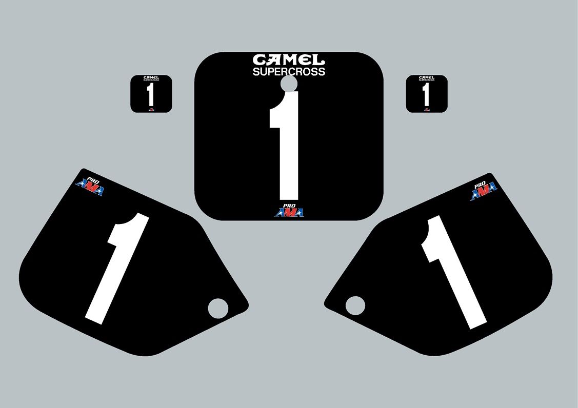 1987-1988 Honda CR125 Black Camel Supercross Decals