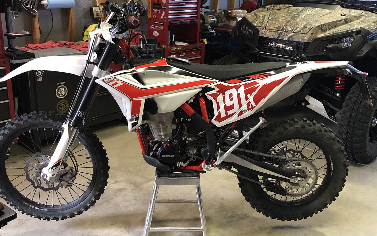 Customers 2020 Beta 350RR-S Red Pre-Printed Backgrounds - White Shock