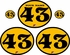 Factory Ride Vintage Oval Number Plates Vintage Yellow Backgrounds ...