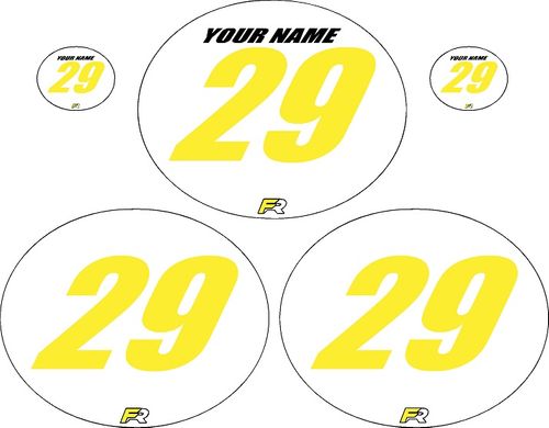 Factory Ride Vintage Oval Number Plates White Backgrounds / Bright ...