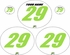 Factory Ride Vintage Oval Number Plates White Backgrounds / Green ...