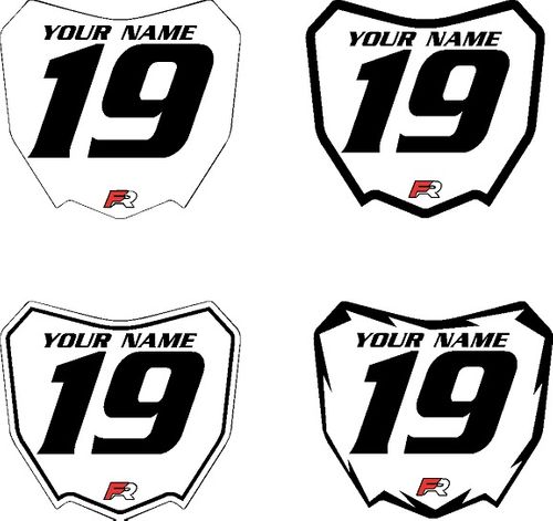 Front Number Plate Decal only by Factory Ride