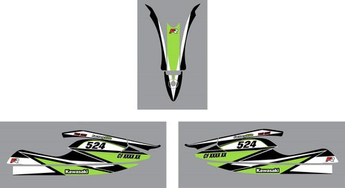 Kawasaki 800 SXR Jet Ski Complete Graphics Kit