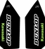 Kawasaki Fork Guard Decals Dunlop Logo Black