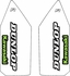 Kawasaki Fork Guard Decals Dunlop Logo White