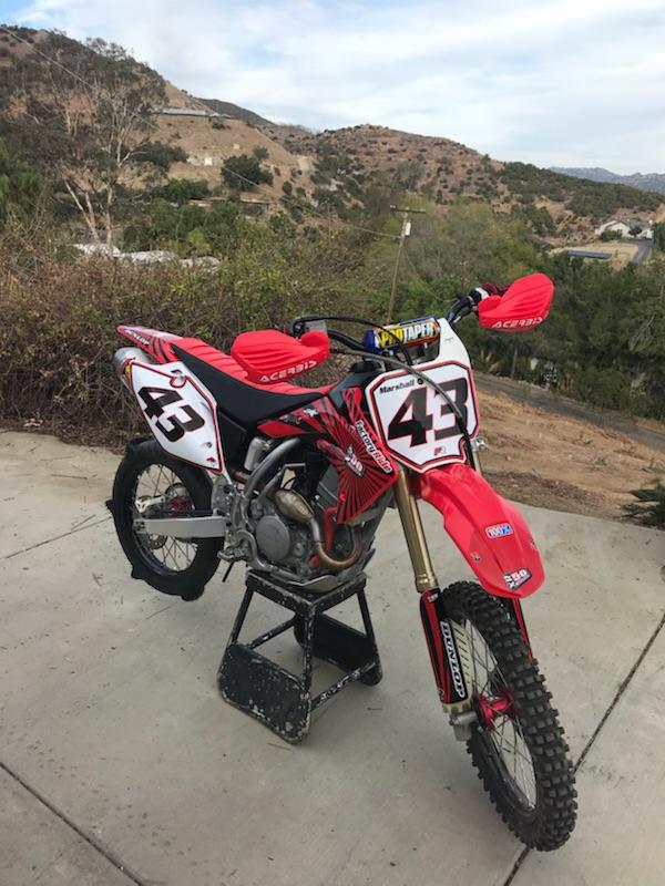 Red Swirl Graphics Kit - Honda CRF150R