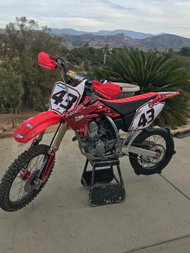 Red Swirl Graphics Kit - Honda CRF150R