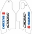 Suzuki Fork Guard White Decal Dunlop Logo