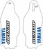 Yamaha Fork Guard Decals Dunlop Logo White-Blue