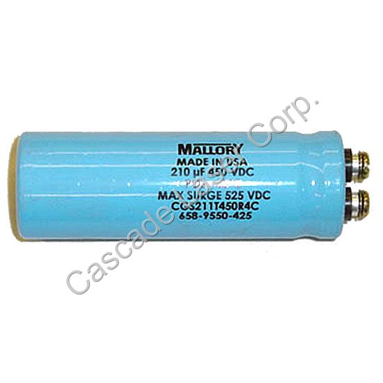 Capacitor 210MFD 450 VDC Electrolytic