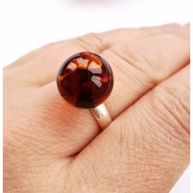 Baltic Amber Rings. Amber Rings in Sterling Silver.