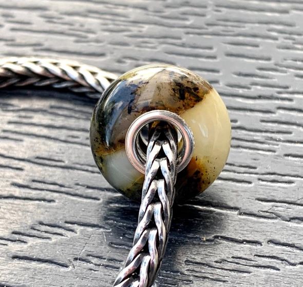 Pandora Style Amber Charm Bead Made of Precious Baltic Amber.