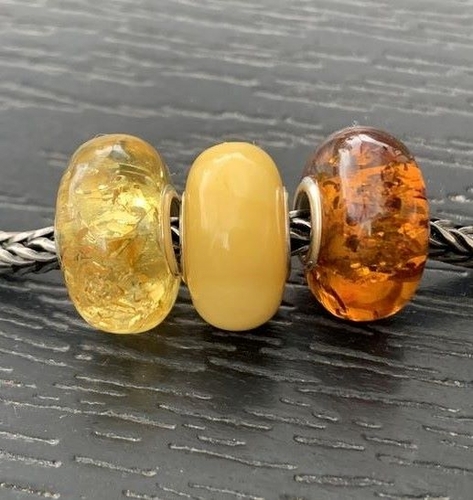 Baltic Amber Charm Beads [Fits Pandora charm bracelet].