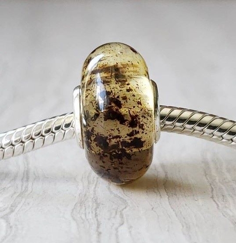 Pandora Style Amber Charm Beads.
