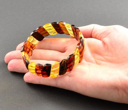 Bangle Style Baltic Amber Bracelets. Good Price Amber Bracelets.