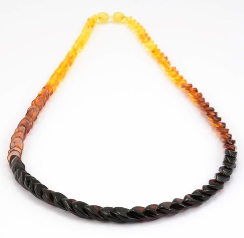 Rainbow Baltic Amber Necklace Made by Amber Artisans.