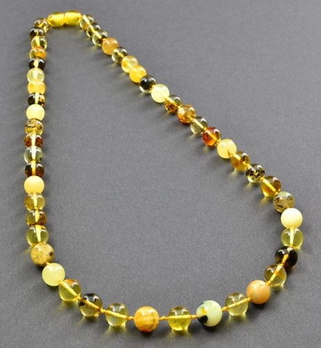 Baltic Amber Necklaces Made of Light Multicolor Baltic Amber.