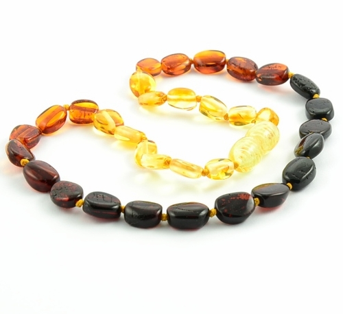 Rainbow Baltic Amber Necklace for Children.