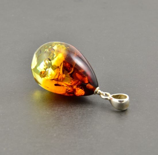 Large Baltic Amber Pendant Made of Precious Baltic Amber.