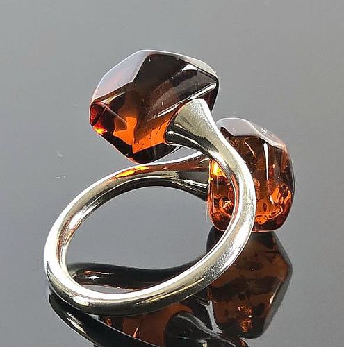 Baltic Amber Rings. Unique Cherry Amber Rings.