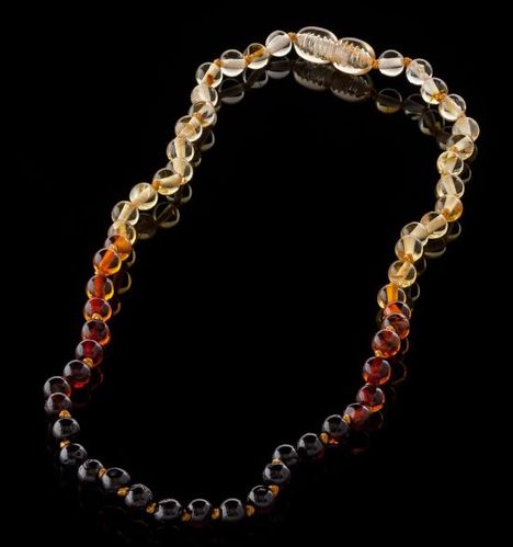 Rainbow Children's Amber Necklace Made of Baltic Amber.