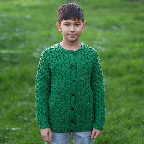 Aran Merino Kids Cardigan|Keilys.com