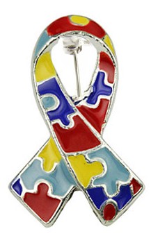 Autism Enamel Ribbon Pin|AwarenessDepot.com