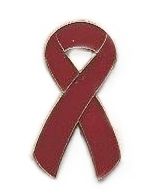 Burgundy Awareness Ribbon Pin|AwarenessDepot.com
