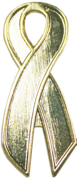 Childhood Cancer Ribbon Pin-Gold|AwarenessDepot.com