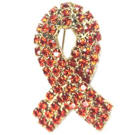 Leukemia Rhinestone Ribbon Pin|AwarenessDepot.com