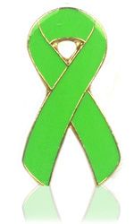 Lime Green Ribbon Pin|AwarenessDepot.com
