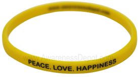Message Band: Peace, Love, Happiness | AwarenessDepot.com