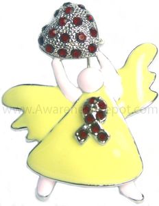 multiple myeloma Angel Pin|AwarenessDepot.com
