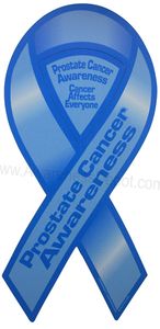 Prostate Cancer Awareness 2 in 1 Ribbon Magnet 4" x 8" | AwarenessDepot.com