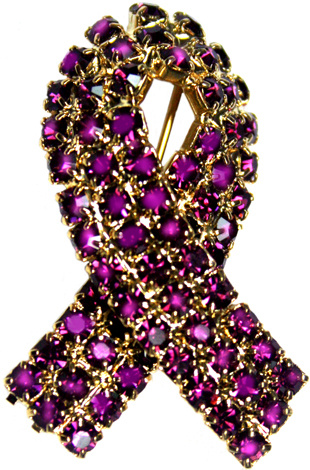 Purple Rhinestone Pin|AwarenessDepot.com