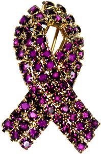 Purple Rhinestone Pin|AwarenessDepot.com