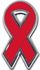 Tuberculosis Ribbon Chrome Auto Emblem|AwarenessDepot.com