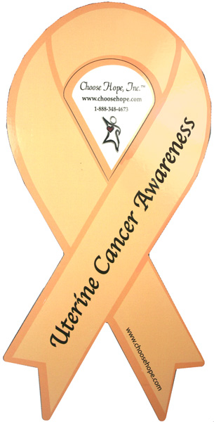 Uterine Cancer Ribbon Magnet|AwarenessDepot.com