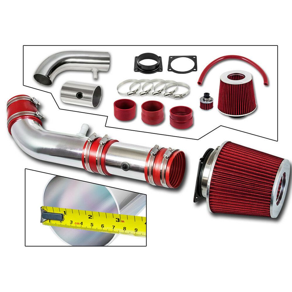 00-02 Lincoln LS 3.0L V6 Short Ram Air Intake - Red