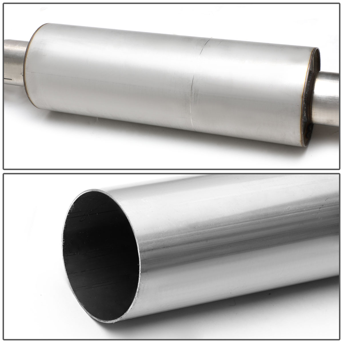 00-06 Jeep Wrangler TJ2.5" Piping Round Muffler Tip Core Catback Exhaust