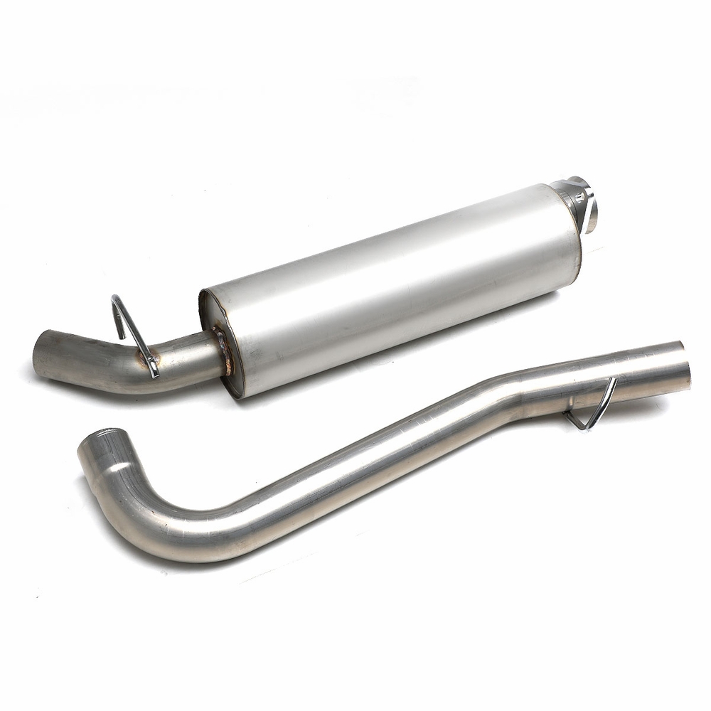 00-06 Jeep Wrangler 2.5L 4.0L Stainless Steel Round 2.5" Muffler ...