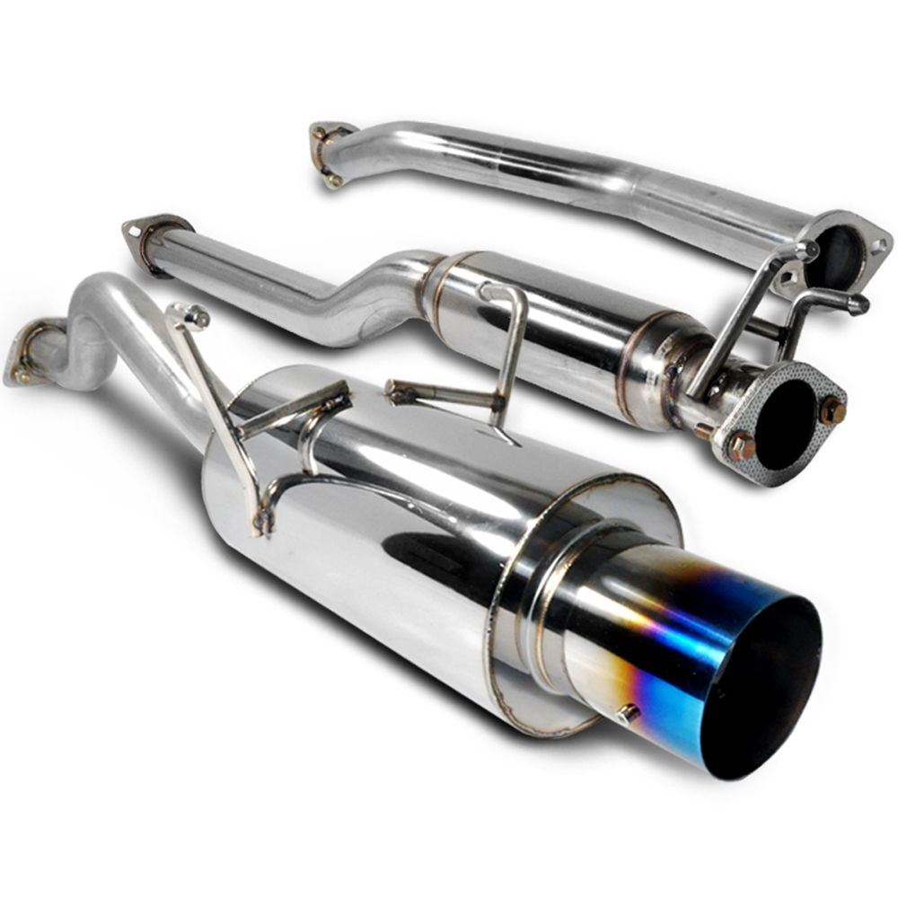 Spec-D 01-05 Honda Civic EX / HX SS Performance Catback Exhaust - Burnt ...