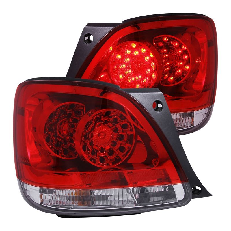 01-05 Lexus GS300 GS400 Euro Style LED Tail Lights - Red / Clear