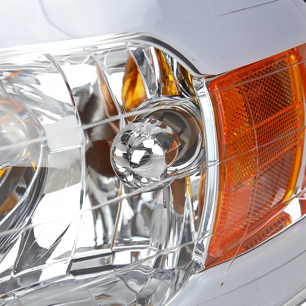 2002-2005 Ram 1500 Headlights Chrome Headlight & Clear Signal Reflector ...