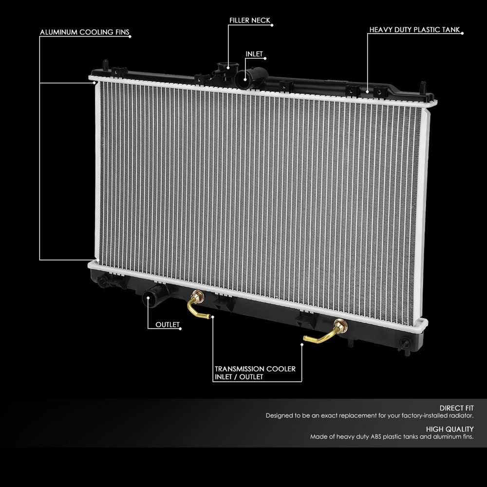02-07 Mitsubishi Lancer 2.0L/2.4L AT/MT OE Style Aluminum Radiator DPI ...