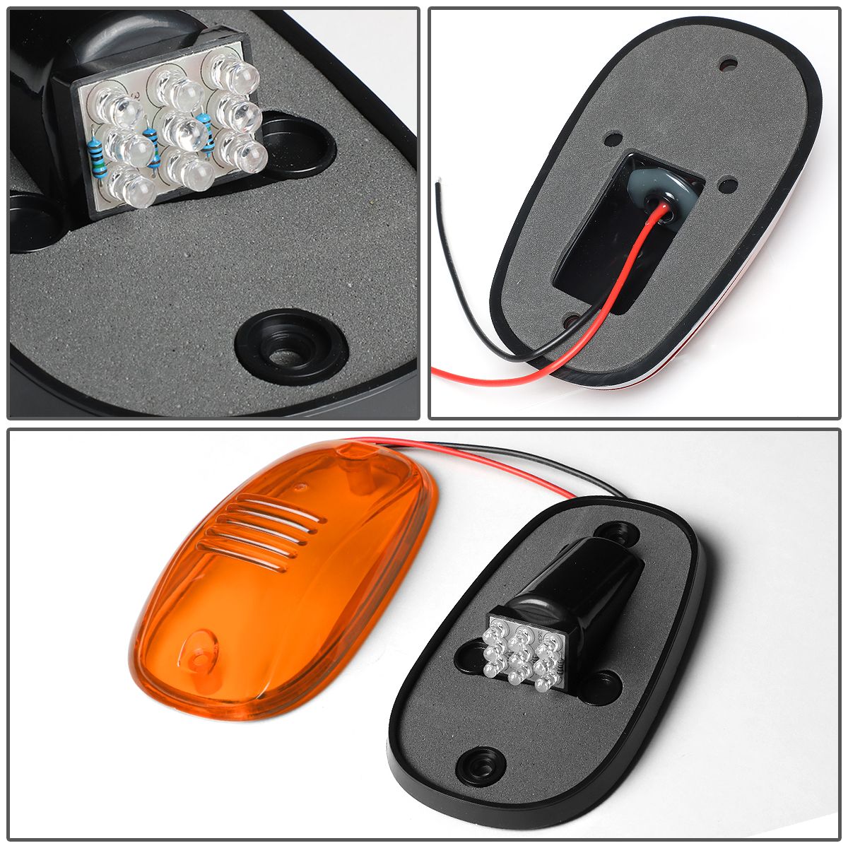 02-18 Dodge Ram 1500-5500 5 X Amber Lens LED Cab RoofRunning Clearance ...