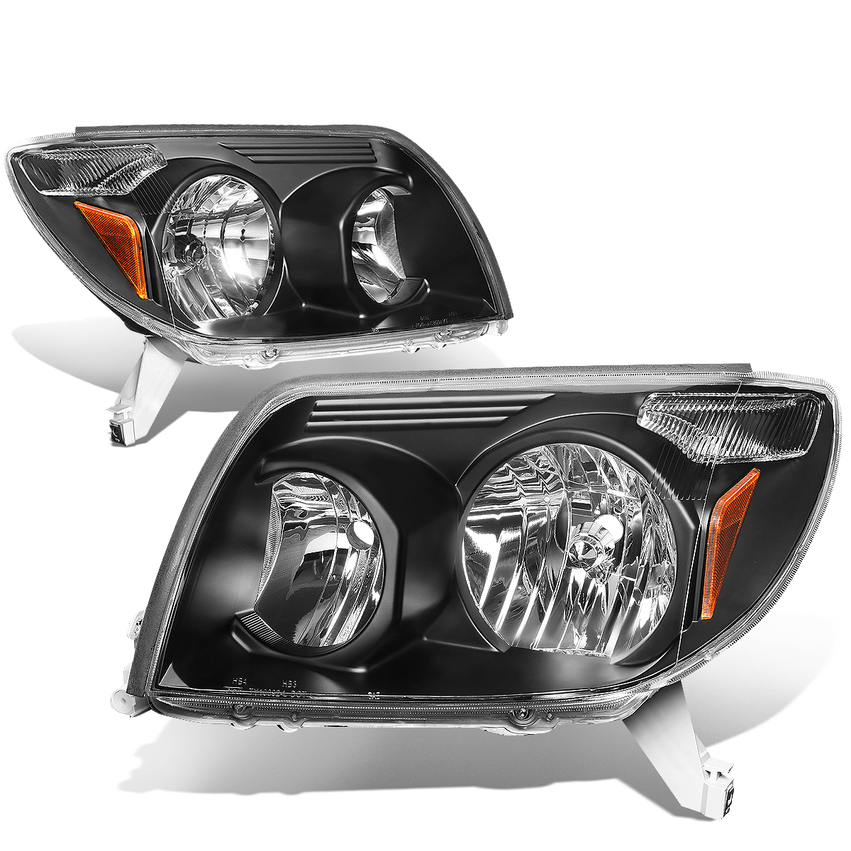 03-05 Toyota 4Runner OE-Style Replacement Headlights - Black / Amber
