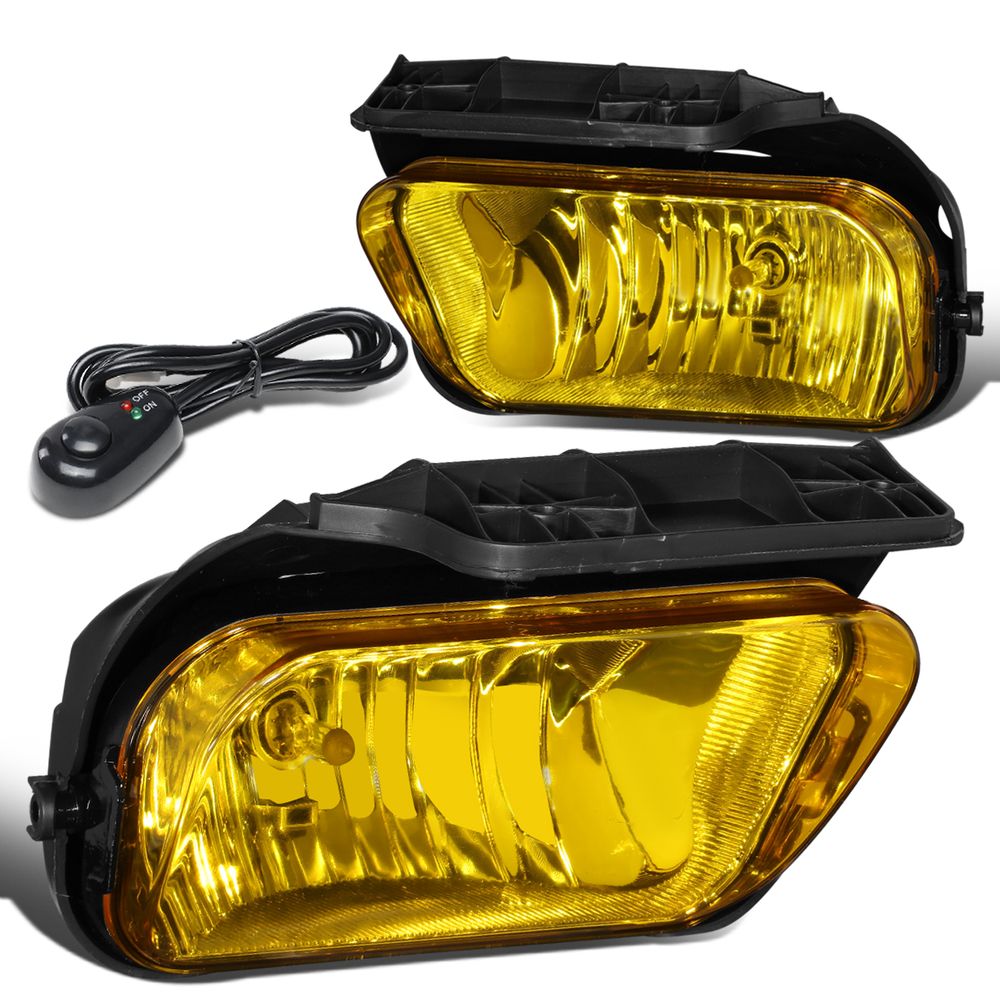 03-06 Chevy Silverado GM GMT800 Yellow Lens OE-Style Fog Lights (w ...