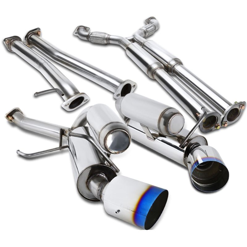 03 07 Infiniti G35 Coupe Titanium Burnt Tip Catback Exhaust
